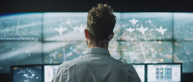 The Flight Controller Monitors the Flight Plan of the Aircraft on the ...