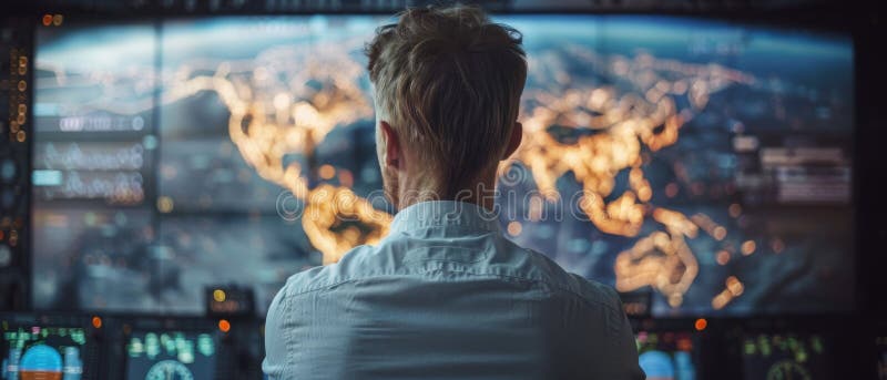 The Flight Controller Monitors the Flight Plan of the Aircraft on the ...