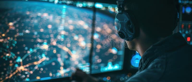 The Flight Controller Monitors the Flight Plan of the Aircraft on the ...