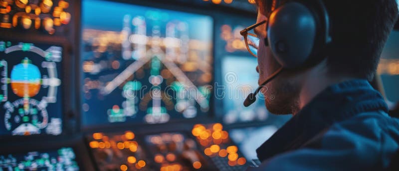 The Flight Controller Monitors the Flight Plan of the Aircraft on the ...
