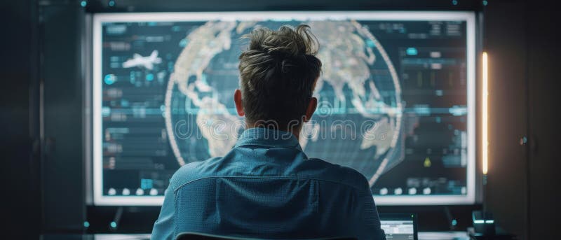 The Flight Controller Monitors the Flight Plan of the Aircraft on the ...