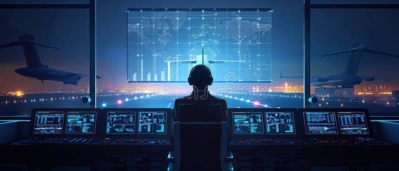 The Flight Controller Monitors the Flight Plan of the Aircraft on the ...