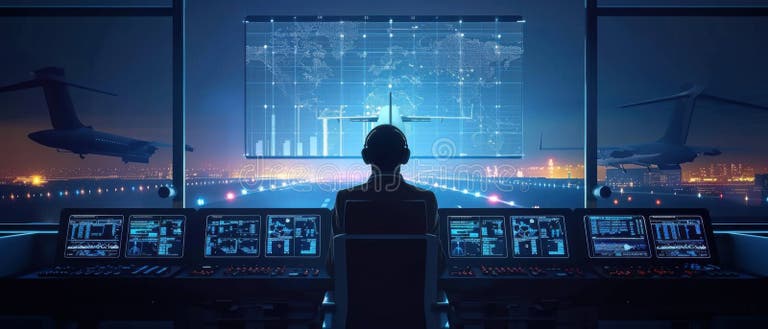 The Flight Controller Monitors the Flight Plan of the Aircraft on the ...