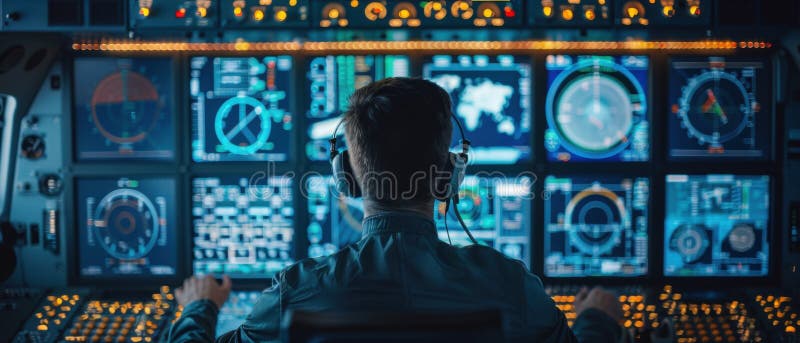 The Flight Controller Monitors the Flight Plan of the Aircraft on the ...