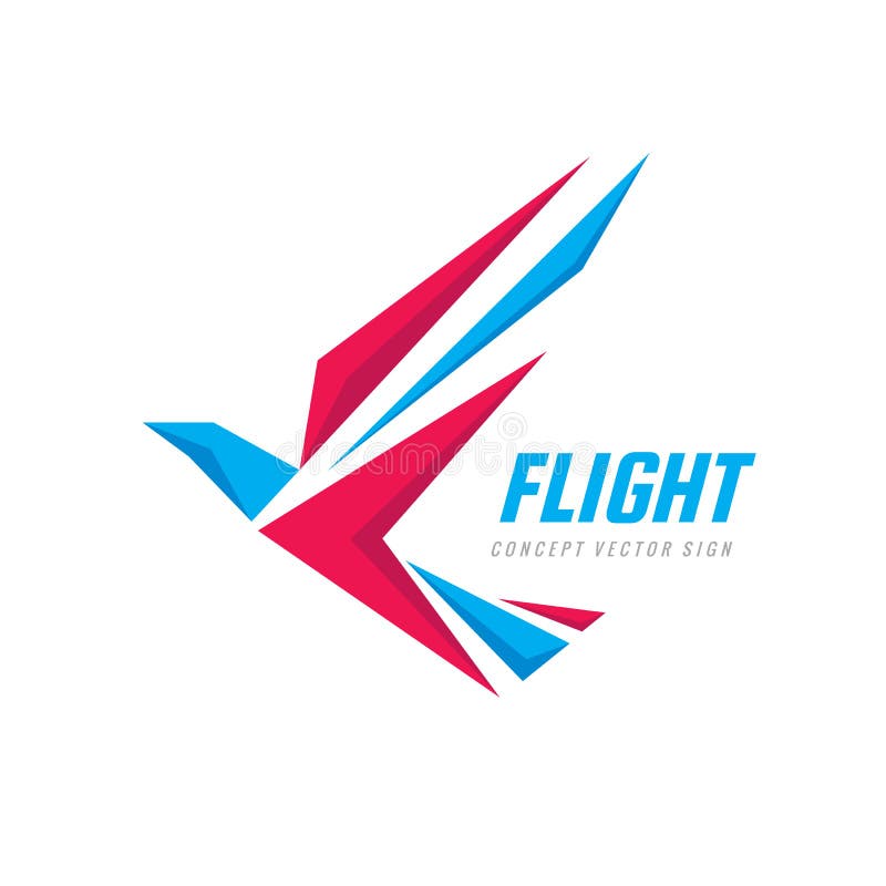 Flight - Creative Bird Logo Design. Wings Abstract Sign. Dynamic ...