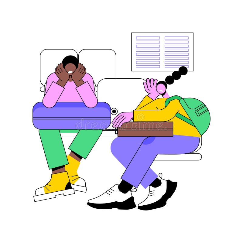 Flight Delayed Isolated Cartoon Vector Illustrations. Stock Vector ...