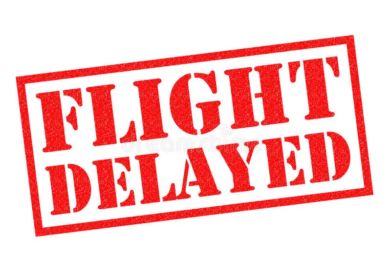 Delayed Flight Sign Icon. Airport Delay Symbol. Stock Illustration ...