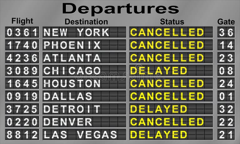 Flight Delayed Board Stock Illustrations – 316 Flight Delayed Board ...