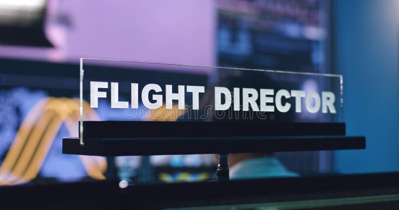 Flight Director Workplace in Mission Control Center Stock Photo - Image ...