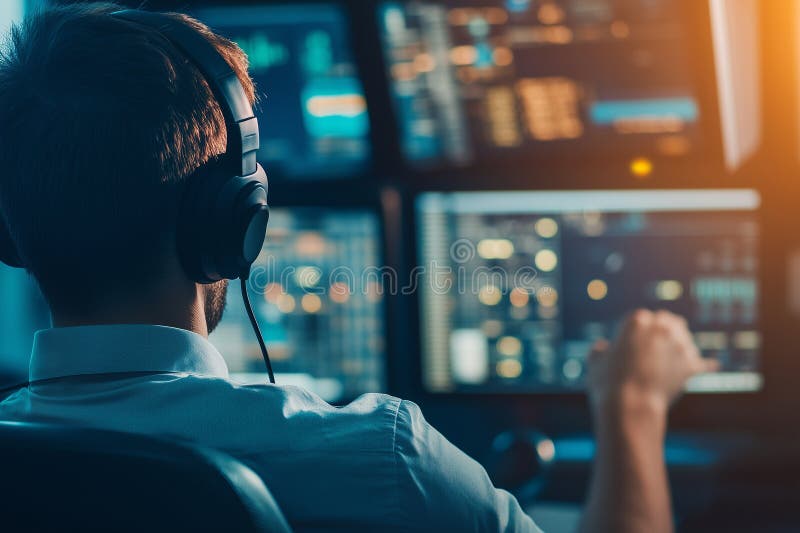 A Flight Dispatcher Coordinating Flight Schedules on Multiple Screens ...
