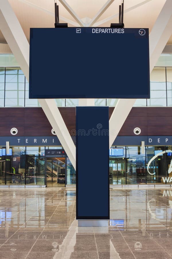 Flight Display Monitor in Airport Stock Photo - Image of airplane ...