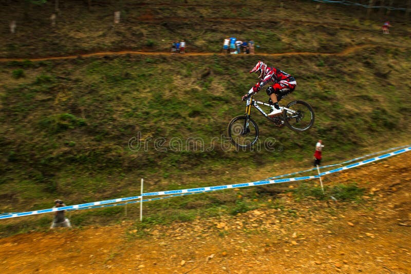Mtb racer stock photo. Image of competitor, blur, cyclist - 2250384