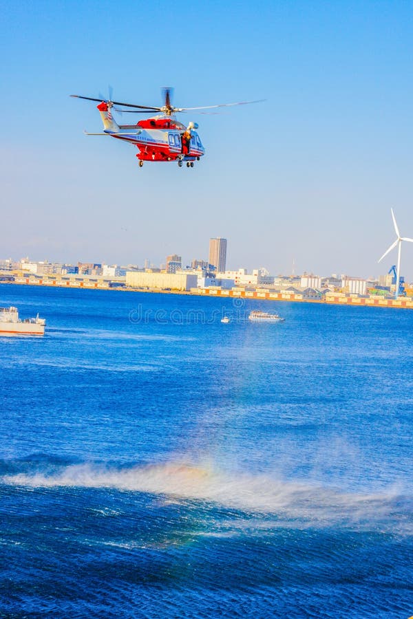 Helicopter Over the Danube-channel Editorial Stock Image - Image of ...