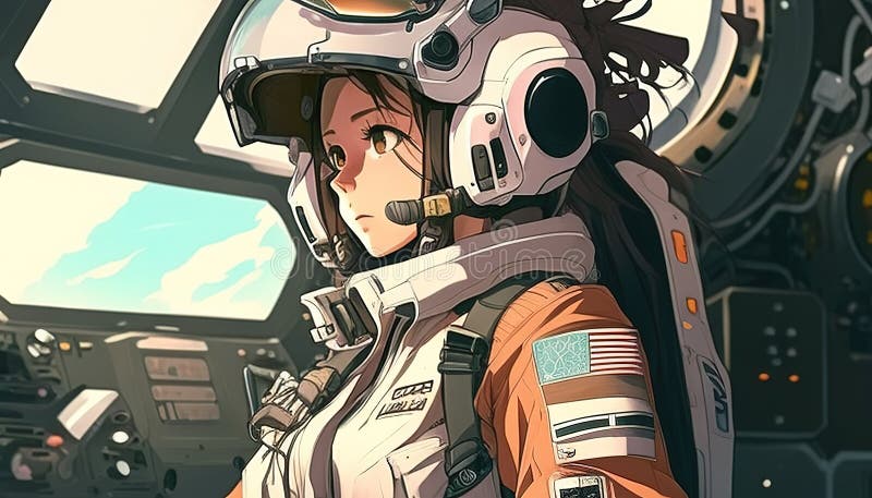 Flight Engineer Digital Art Illustration, Generative AI Stock ...