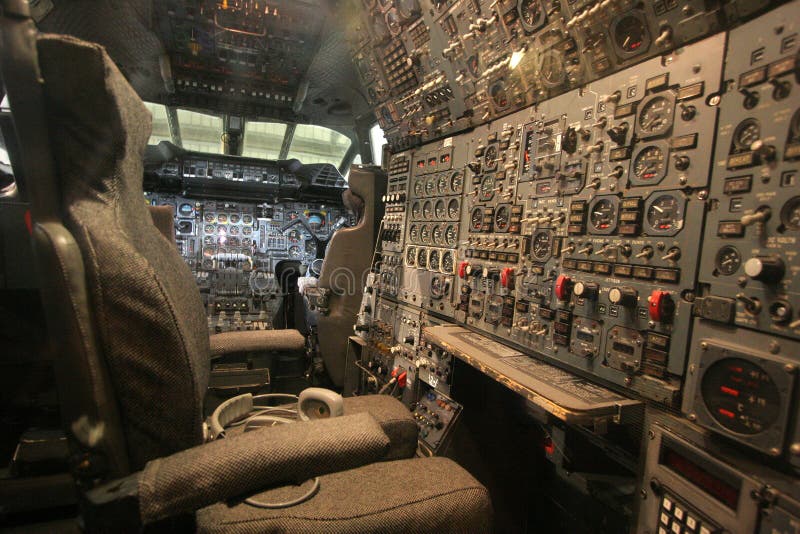 Flight Engineer s Console stock image. Image of aircraft - 44716387