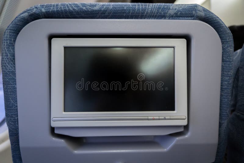 In-flight Entertainment System Screen Stock Photo - Image of passengers ...
