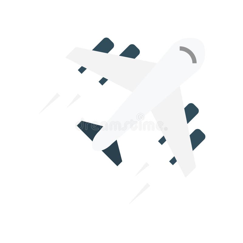 Flight flat vector icon stock illustration. Illustration of pack ...