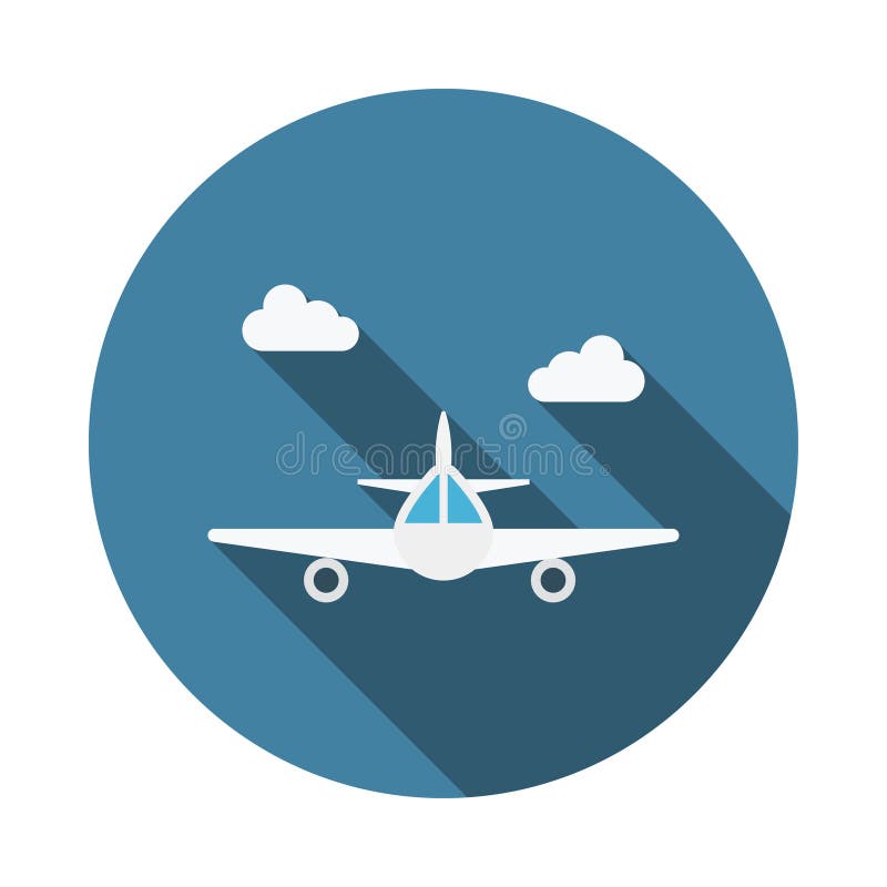Flight flat vector icon stock vector. Illustration of color - 157485018