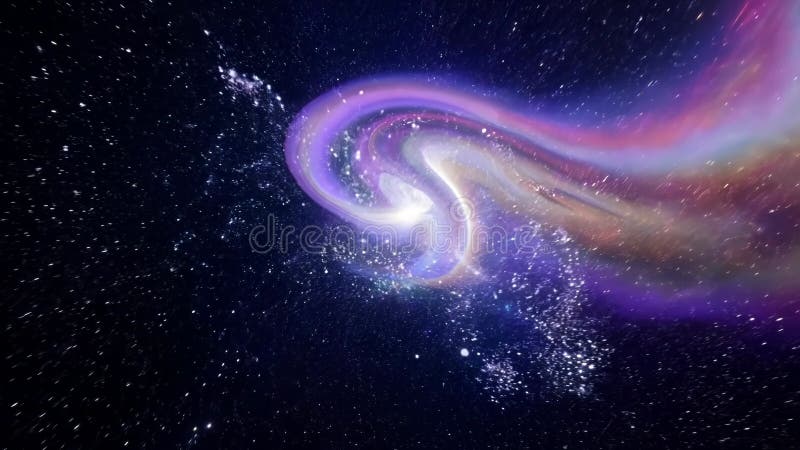 Flight through the Galaxy with Spreading Nebula Clouds, Shiny Stars and ...