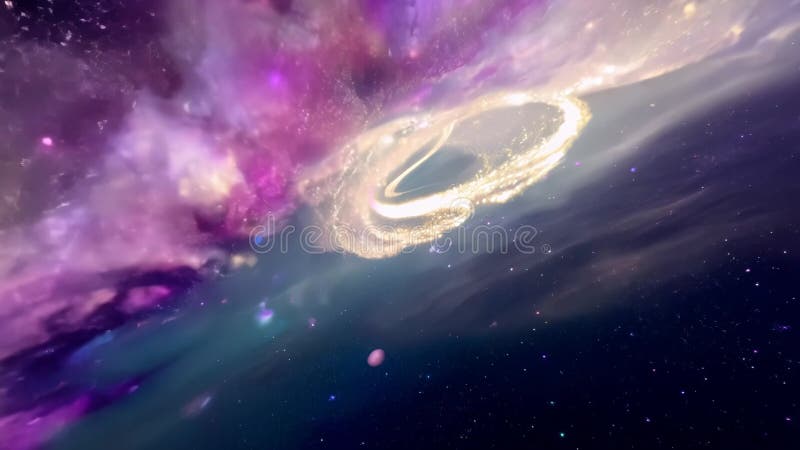 Flight through the Galaxy with Spreading Nebula Clouds, Shiny Stars and ...