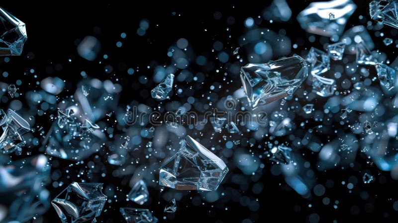 Flight of Glass: Dynamic 3D Animation of Shimmering Shapes Soaring ...