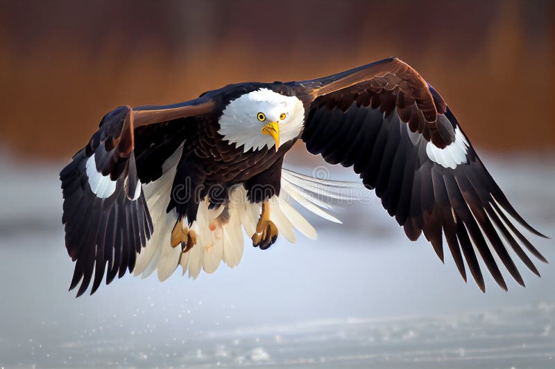 Flight of the Graceful Bald Eagle. AI Generated Stock Illustration ... Flight of the Graceful Bald Eagle. AI Generated Stock Illustration ...