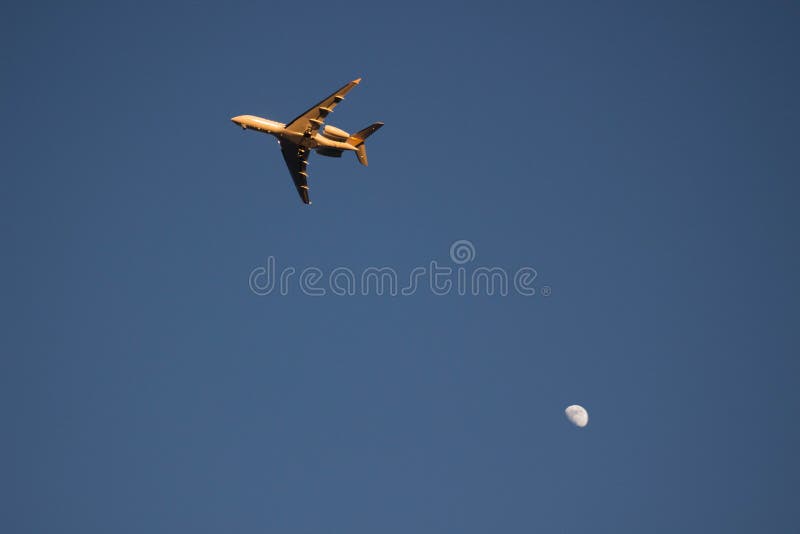 Flight at Half Moon stock image. Image of moon, motion - 93744991