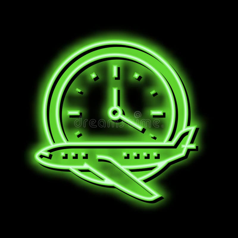 Flight Hours School Neon Glow Icon Illustration Stock Vector ...