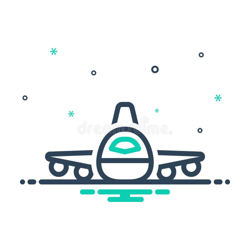 Mix Icon for Flight, Plan and Aeroplane Stock Vector - Illustration of ...