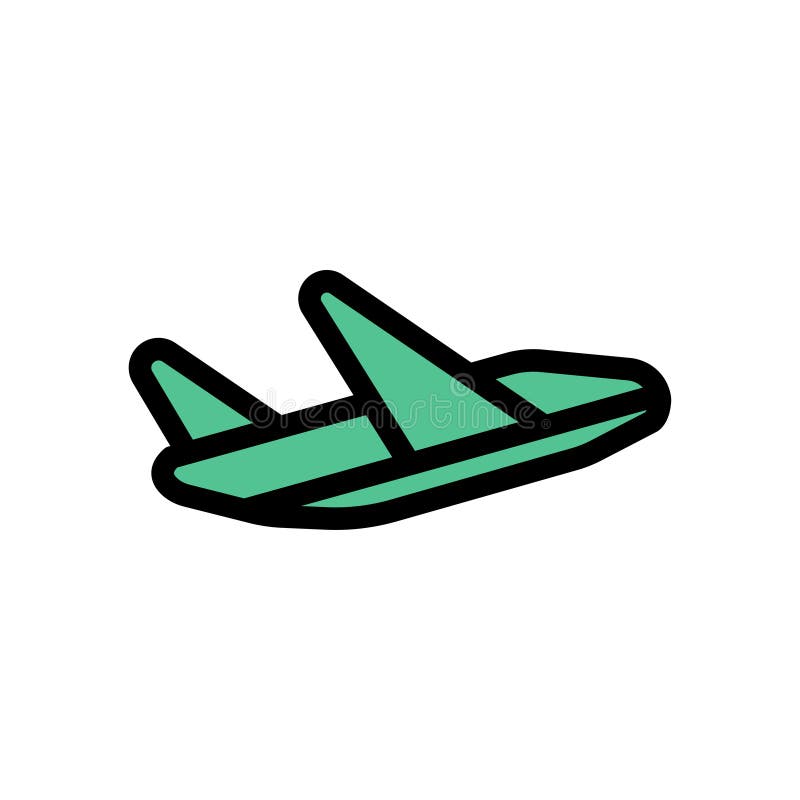 Flight Vector Line Colour Icon Stock Vector - Illustration of passenger ...