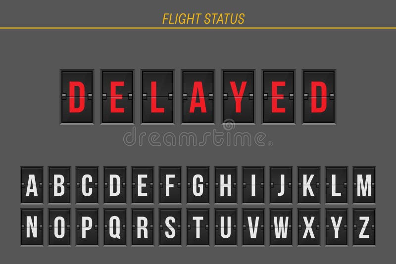 Flight Information of Arrival or Departure Status Stock Vector ...