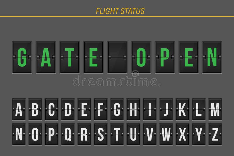 Flight Information of Arrival or Departure Status Stock Vector ...