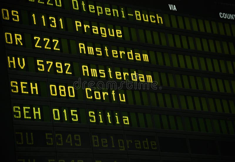 Flight information board editorial stock photo. Image of board - 75182853