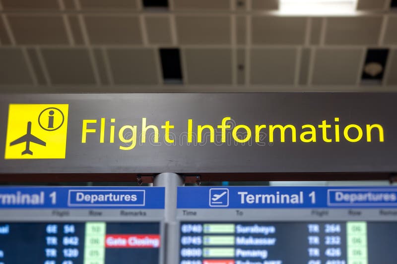Flight Information Board in Airport Stock Photo - Image of business ...