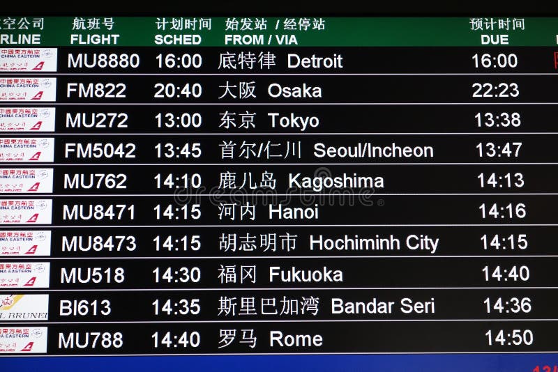Flight information panel editorial image. Image of flight - 28447645