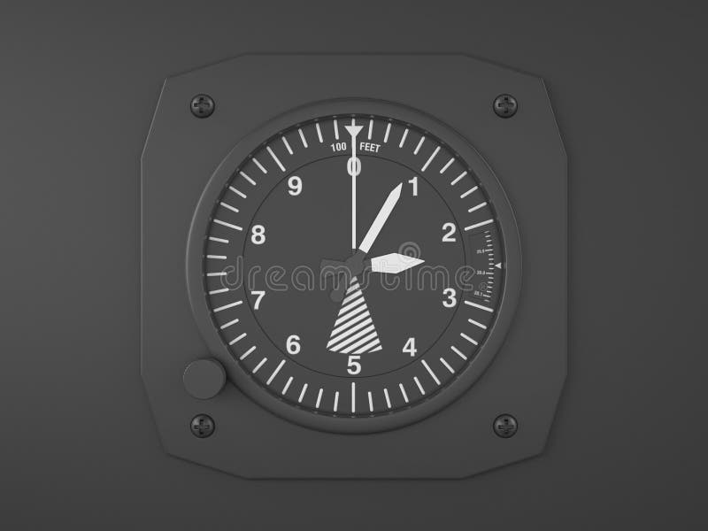 Flight Instrument Altimeter Stock Illustration - Illustration of ...