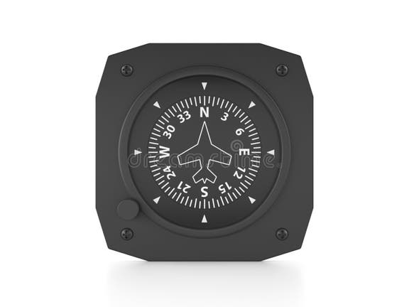 Flight Instrument Heading Indicator Stock Illustration - Illustration ...