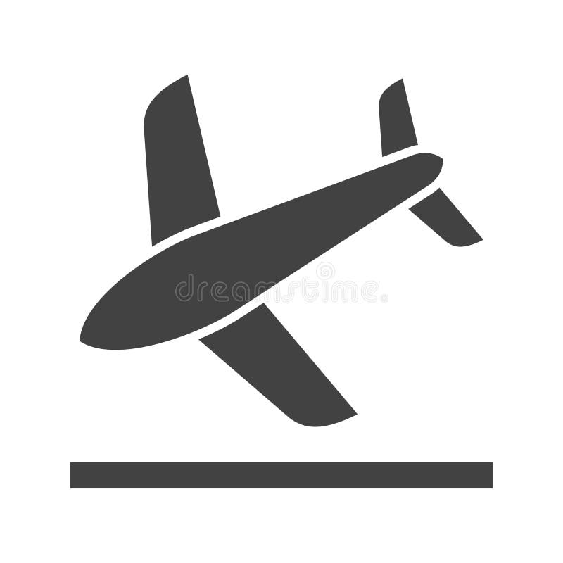 Flight Landing stock vector. Illustration of vector, airport - 98126108