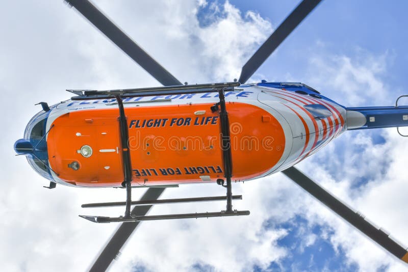 Flight for Life Rescue Helicopter Inside Editorial Photo - Image of ...