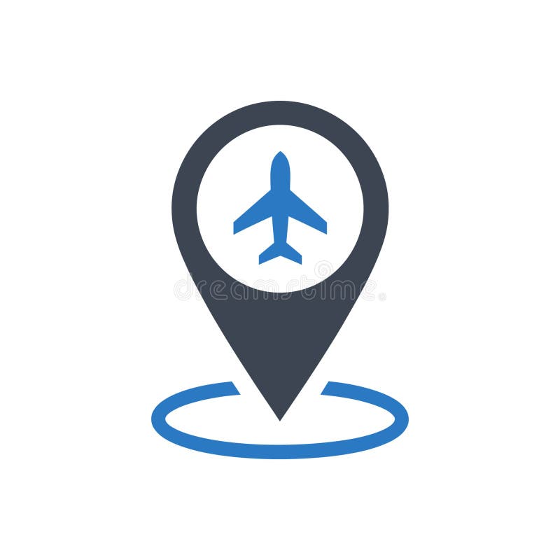 Flight Location Icon stock vector. Illustration of icon - 361752827