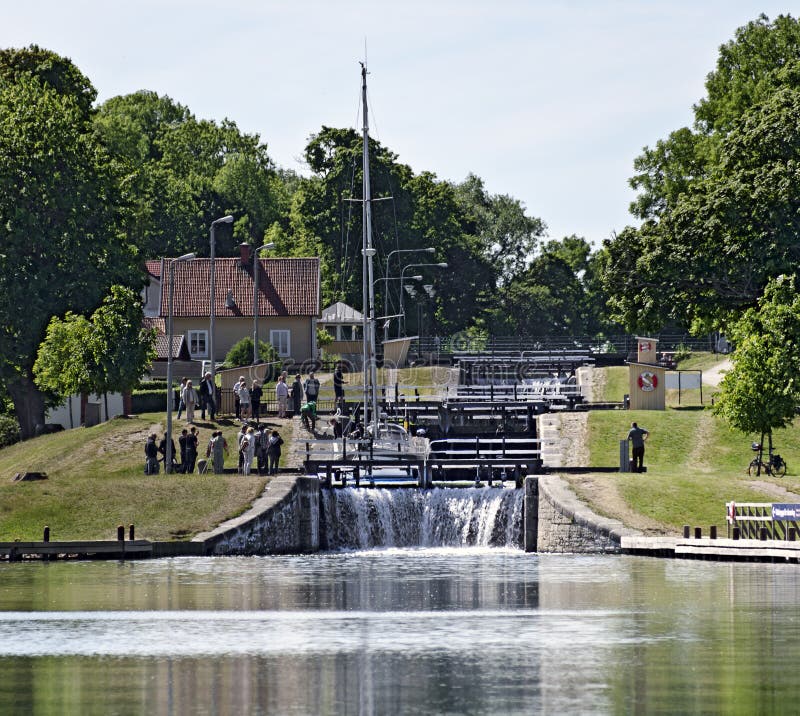 Flight Locks Goeta Canal Stock Photos - Free & Royalty-Free Stock ...