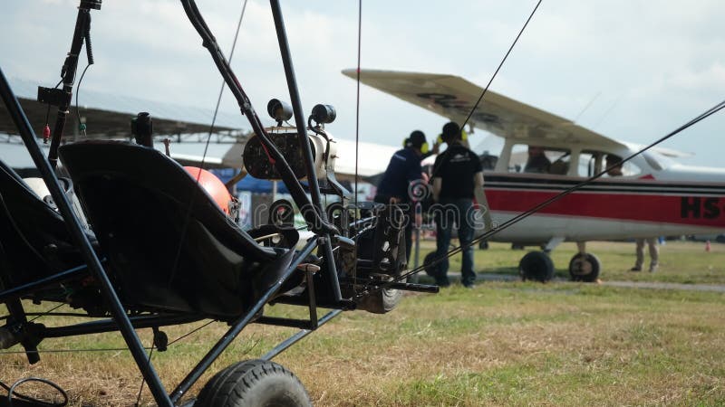 Flight Mechanics is Performing Pre-flight Inspection or Maintenance on ...