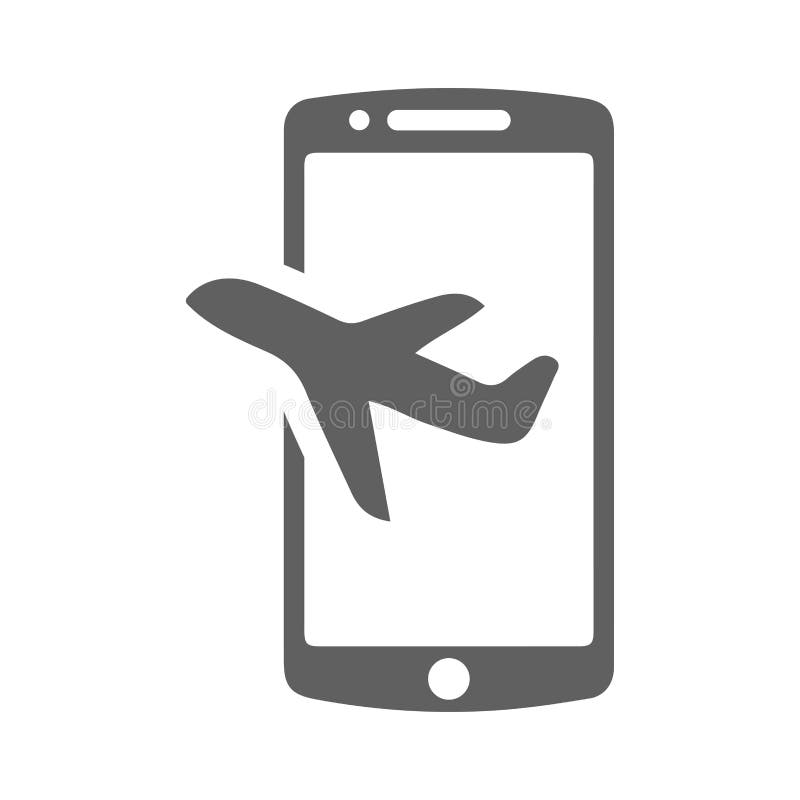 Flight, Mobile, App, Travel Icon. Gray Vector Graphics Stock ...