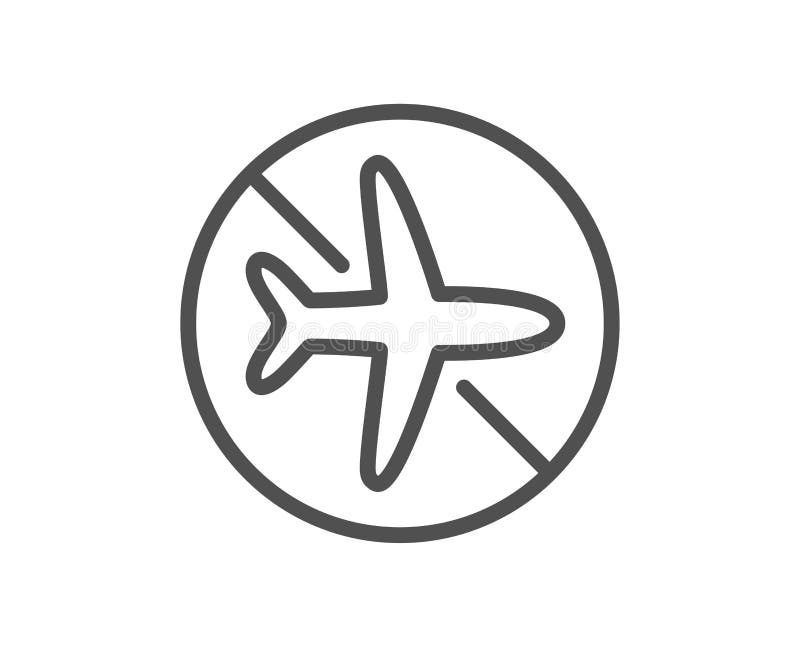 Flight Mode Line Icon. Airplane Mode Sign. Vector Stock Vector ...