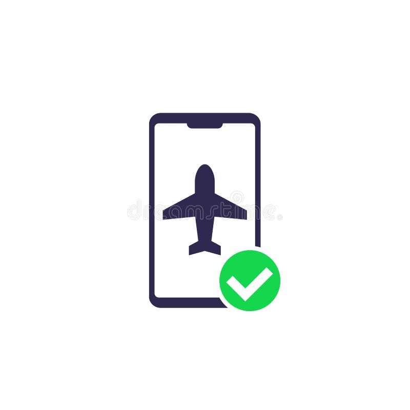 Flight Mode in the Smartphone Vector Icon Stock Vector - Illustration ...