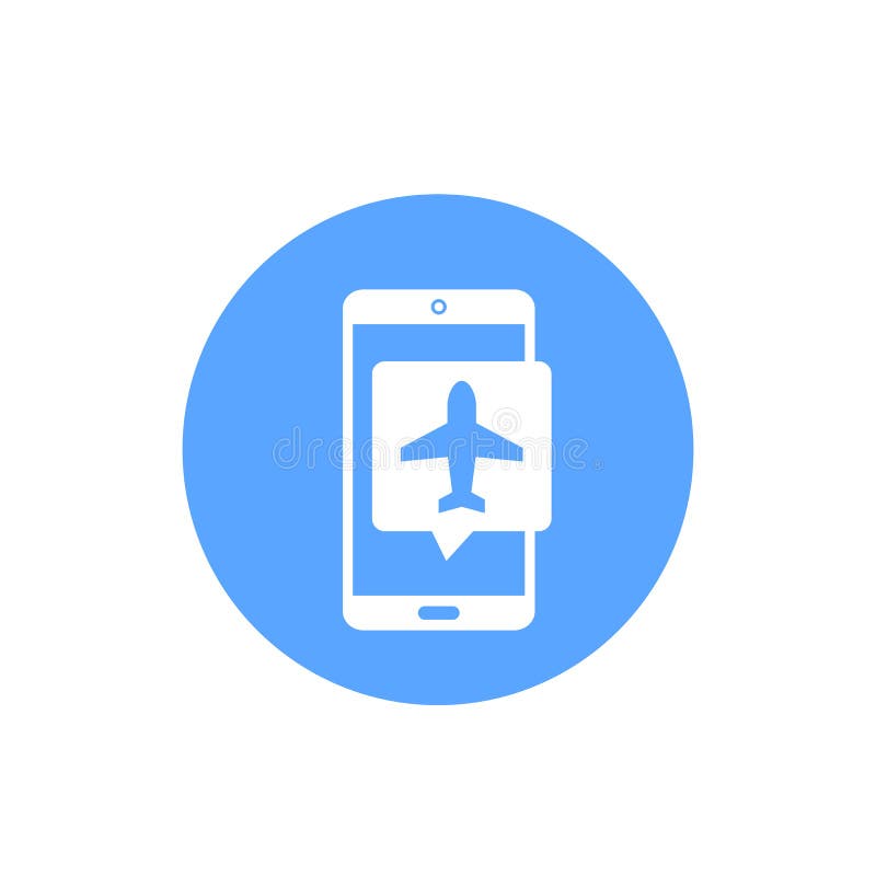 Flight mode vector icon stock vector. Illustration of phone - 174059782