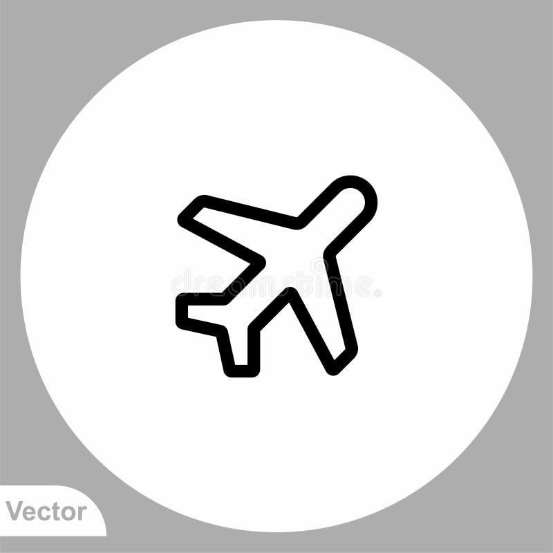 Flight Mode Vector Icon Sign Symbol Stock Illustration - Illustration ...