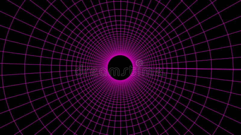 Flight in Out through Grid Net Polygonal Wireframe Abstract Retro ...