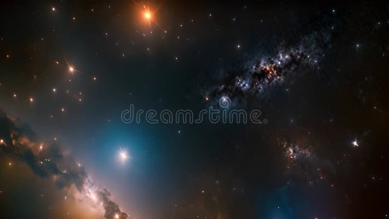 Flight through Outer Space: Endless Loop Video Motion Background Stock ...