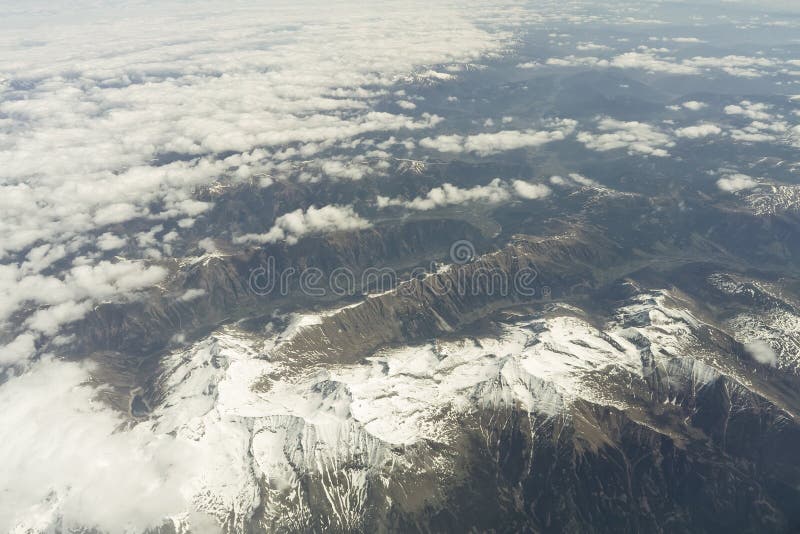 Flight over Alps stock photo. Image of clean, cloudscape - 19472754